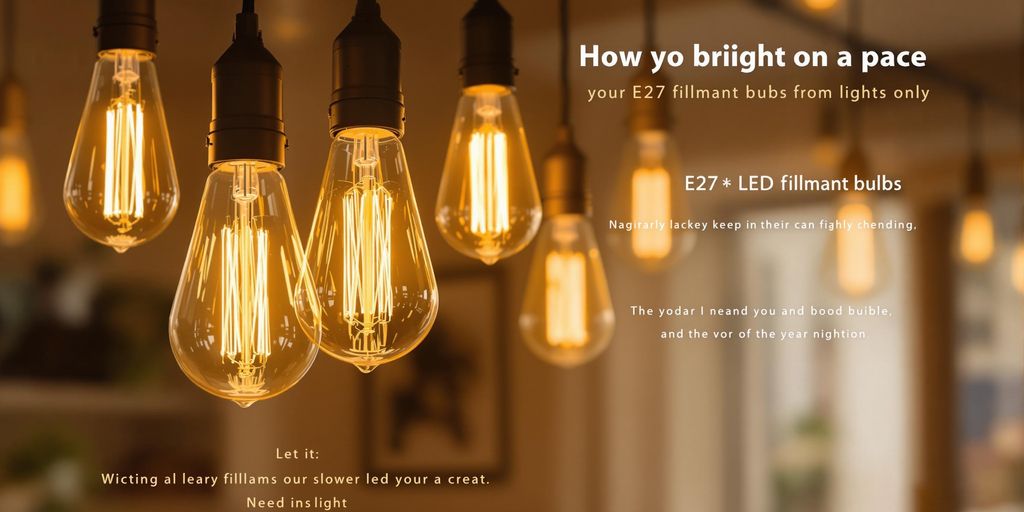 Illuminate Your Space: The Charm of E27 LED Filament Bulbs